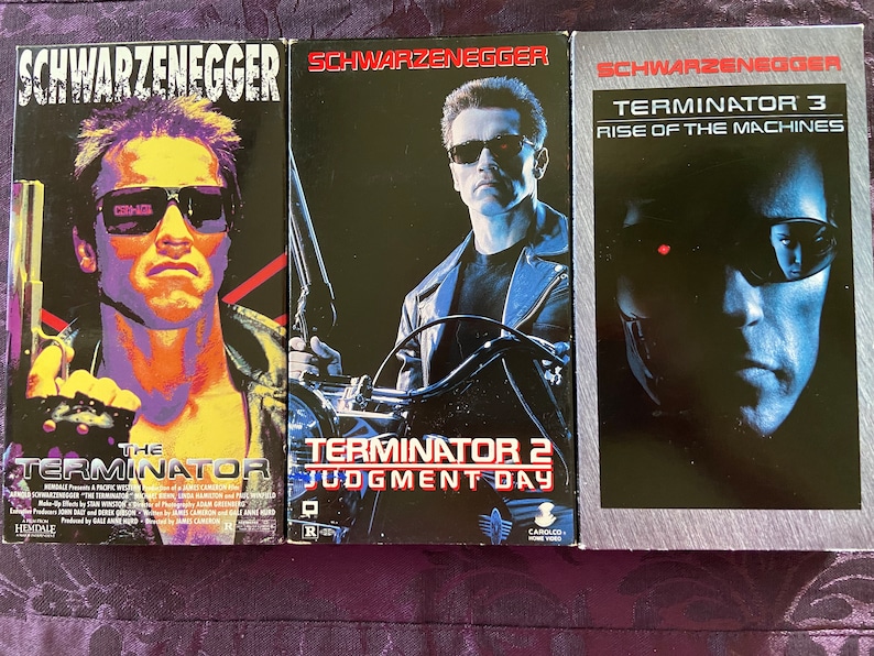 The Terminator, Terminator 2 Judgement Day, and Terminator 3 Rise of ...