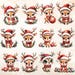100 Cute Reindeer PNG Clipart Bundle, Reindeer Clipart for Christmas ...