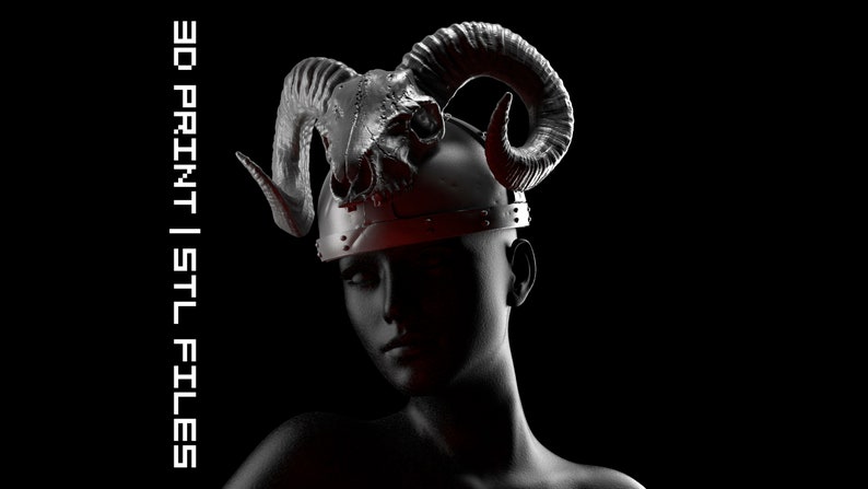 Fallout Rider Helmet Stl, Ram Skull, Viking Helmet Stl, 3D Print Files ...