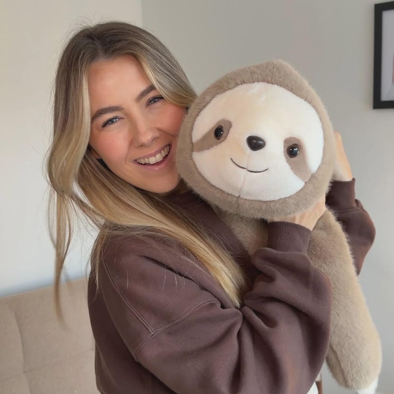 Weighted Sloth Plushie for Anxiety, Calming Heavy Stuffed Animal ...