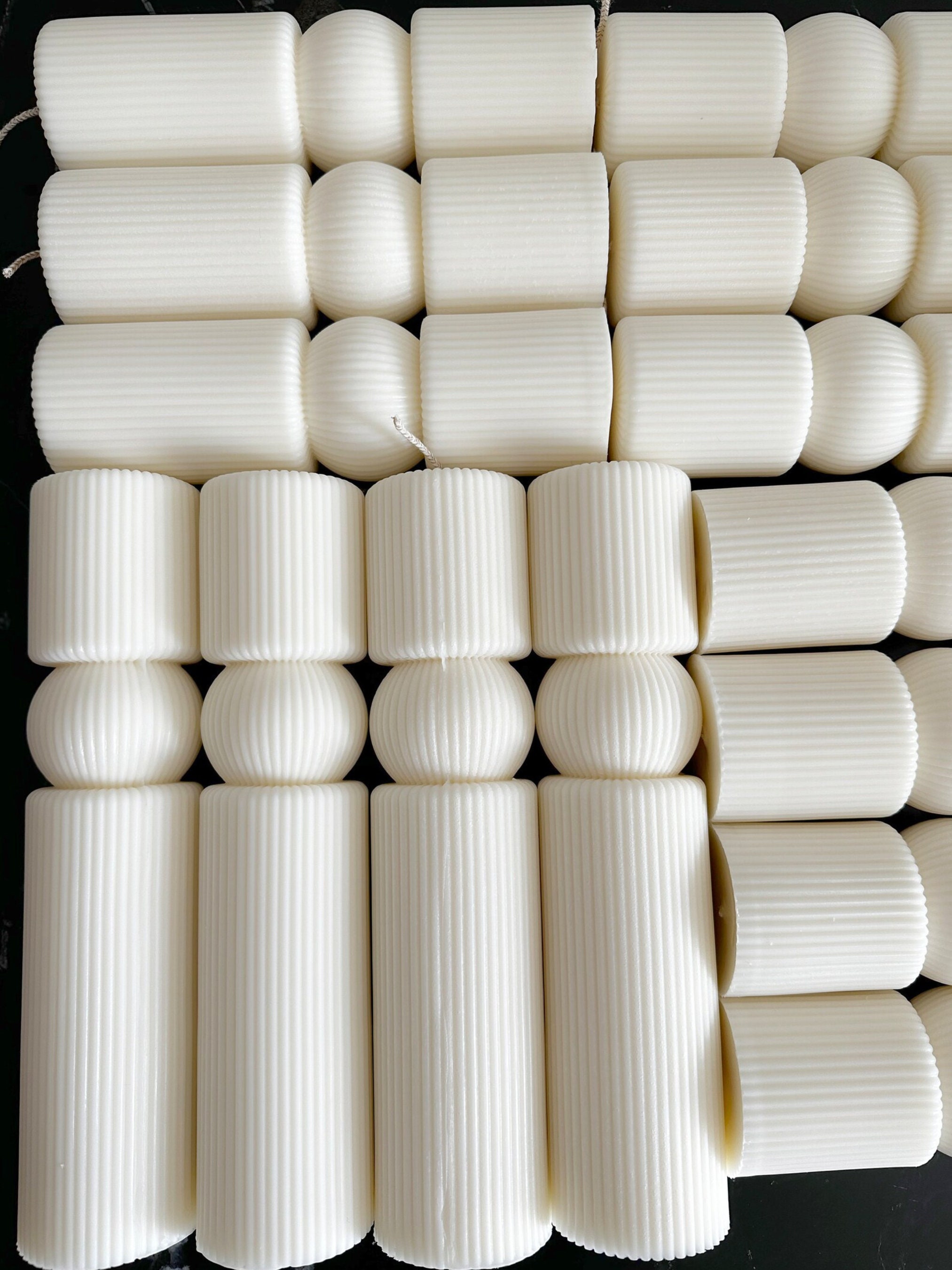 Roman Ribbed Pillar Candle | Ribbed Candle | Tall Pillar Candle ...