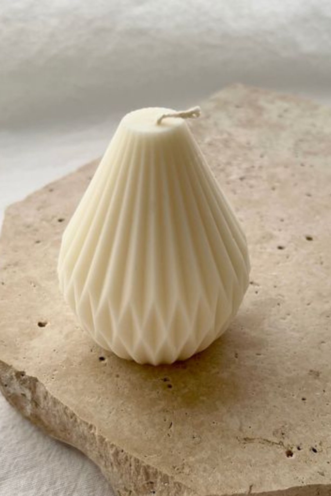 Origami Pear Candle | Lantern Pillar Candle | Unique Candle | Home ...