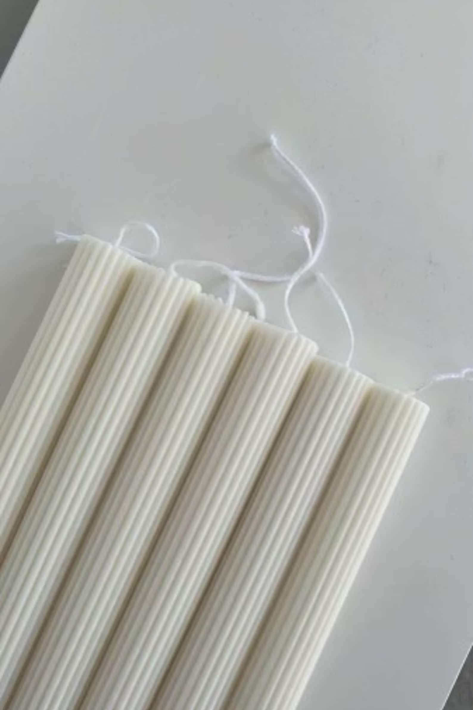 Bulk Taper Ribbed Pillar Candle | Bulk Minimalist Pillar Candle ...