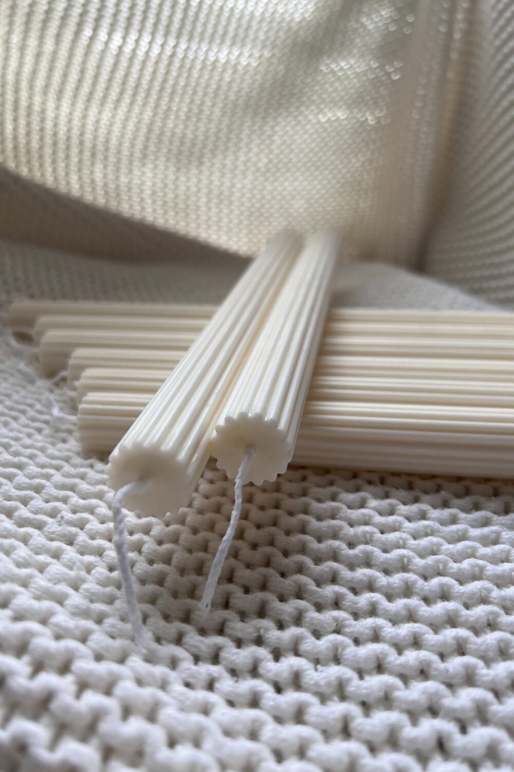 Bulk Taper Ribbed Pillar Candle | Bulk Minimalist Pillar Candle ...