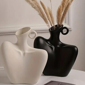 Minimalist Human Body Vase | Ceramic Torso Vase | Modern Home Decor ...
