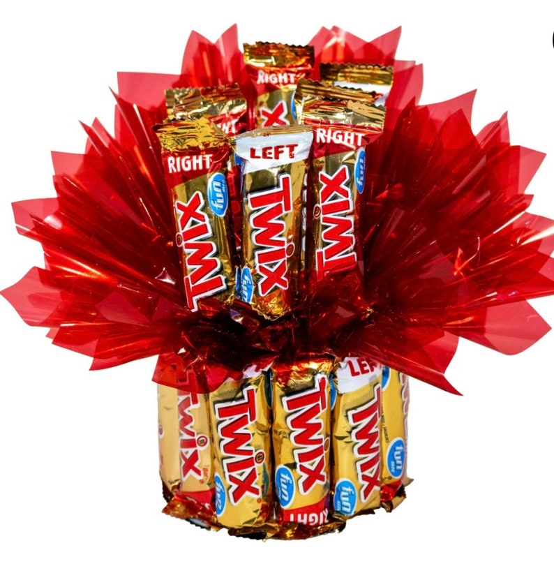 Snack Sized Twix Candy Bar Arrangement - Etsy