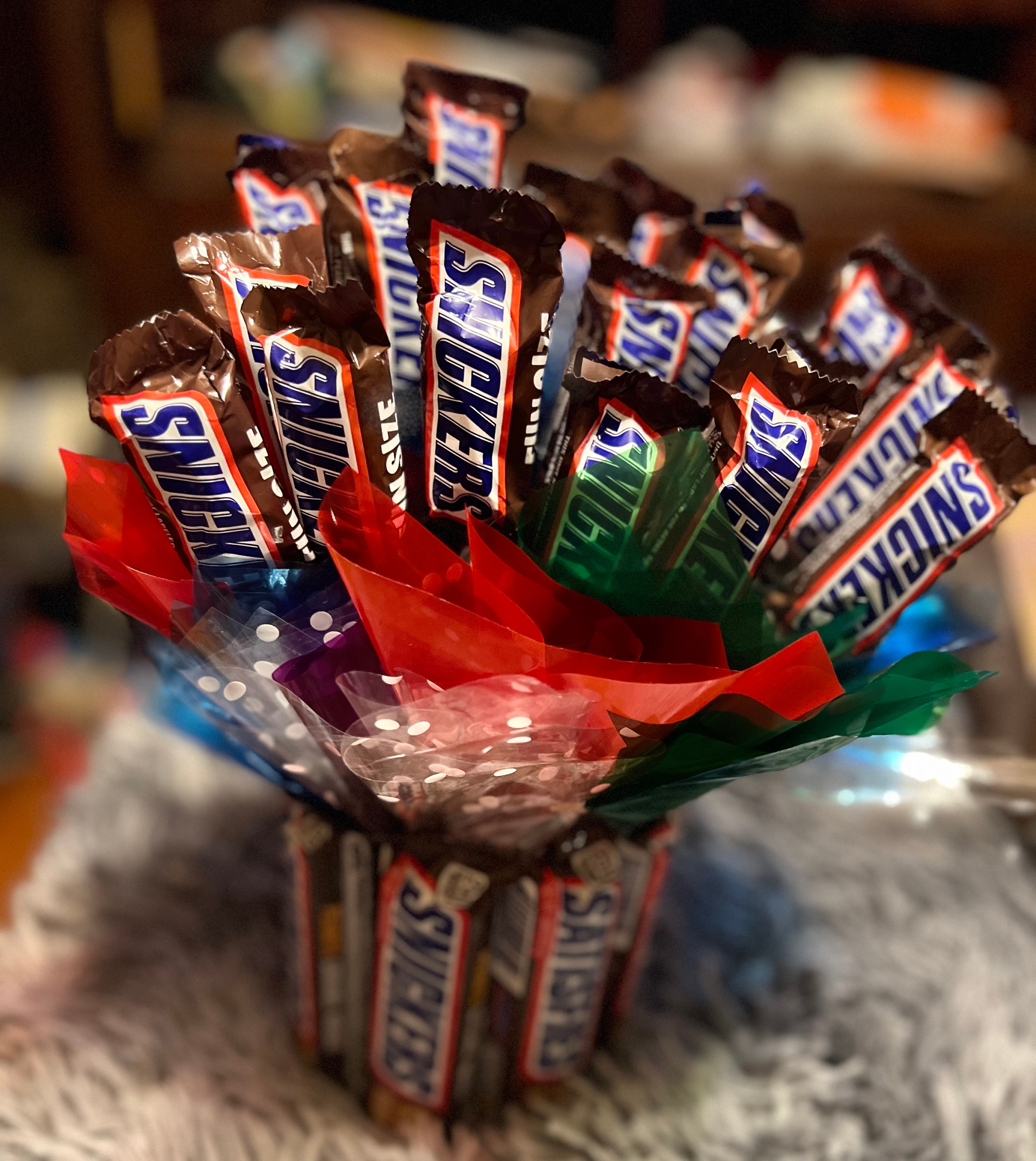 Snickers Candy Bar Arrangement - Etsy