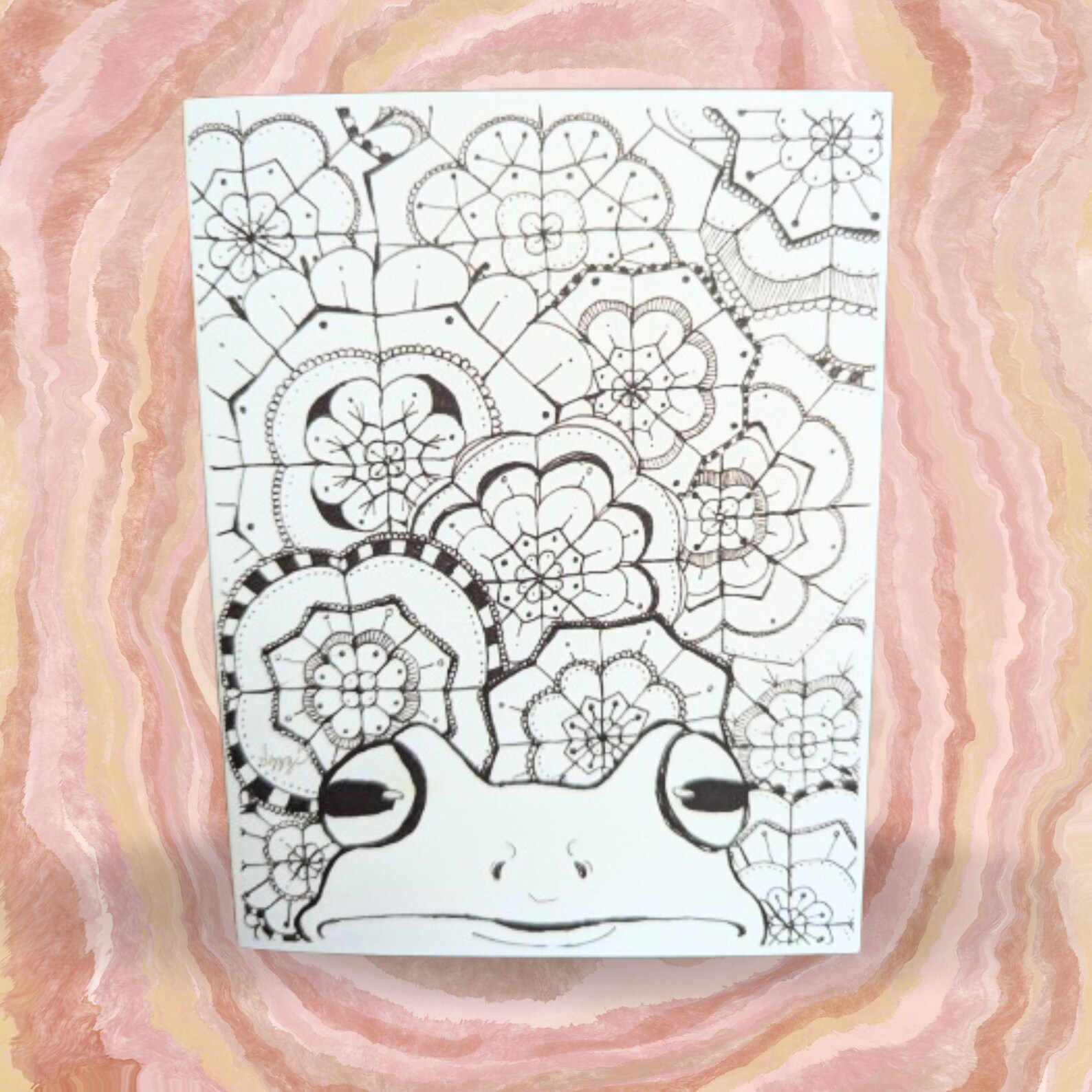 Peaking Frog - Hand Designed Stationary Cards - Etsy