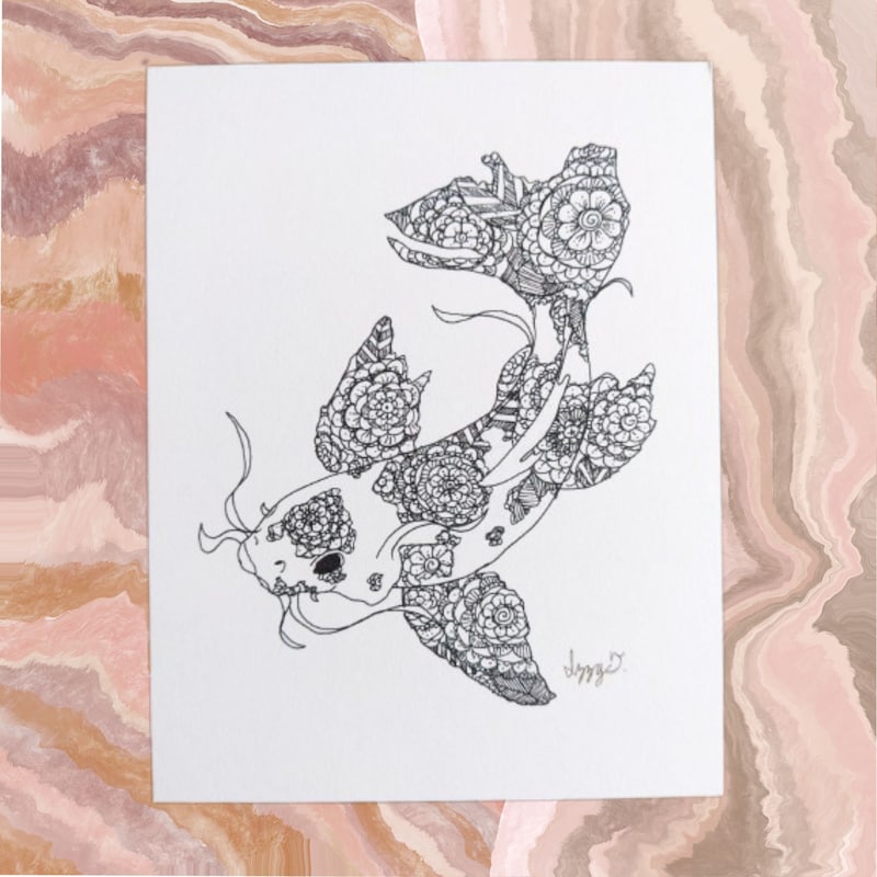 Fish Zentangle - Etsy