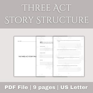 Three Act Structure Story Sheet Plot Outline Fiction Writers Writing ...