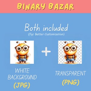 Funny and Cute Honey Bee Clipart JPG+PNG Bundle - 20 Watercolor Quirky ...