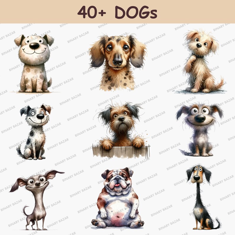 250 Funny & Cute Birds and Animals Clipart PNG Bundle Watercolor Birds ...