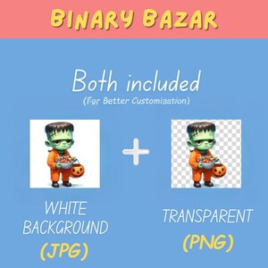 Cute Frankenstein Halloween Clipart Bundle 18 Cute Halloween Watercolor ...