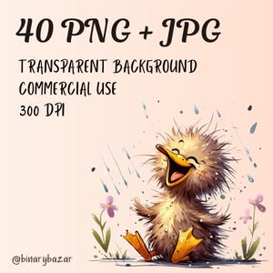 40 Spring Animals Clipart Cute Garden Animals PNG Bundle - Watercolor ...