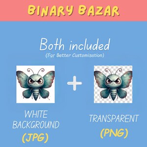 Funny & Cute Butterfly Insect Clipart PNG + JPG Bundle - 17 Watercolor ...