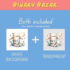 Cute Sleeping Animals Clipart PNG Bundle - 28 Watercolor Sleepy Baby ...