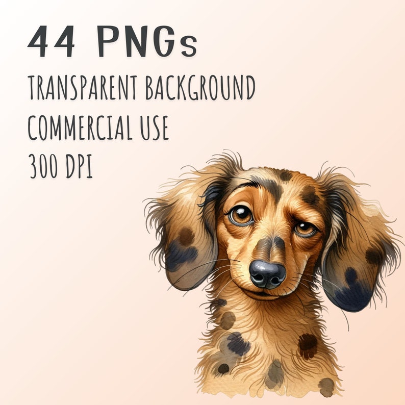 Funny and Cute Dog Clipart PNG Bundle 44 Watercolor Quirky Dogs Puppy ...