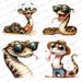 Cute & Funny Anaconda Snake Clipart PNG Bundle 20 Watercolor Anaconda ...
