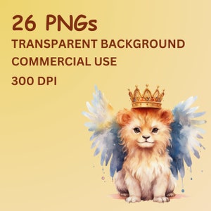 Cute Griffins Mythical Creature Clipart PNG Bundle - 26 Watercolor ...