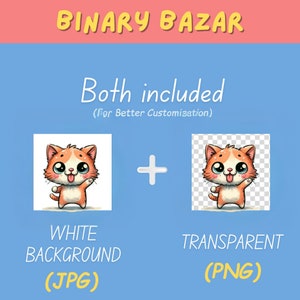 Funny and Quirky Cat Clipart PNG Bundle - 42 Watercolor Cute Animals ...