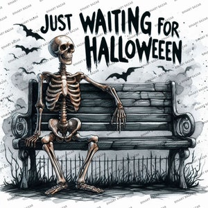 Cute 12 Halloween Skeleton PNG Bundle Spooky Skeleton Watercolor Clip ...