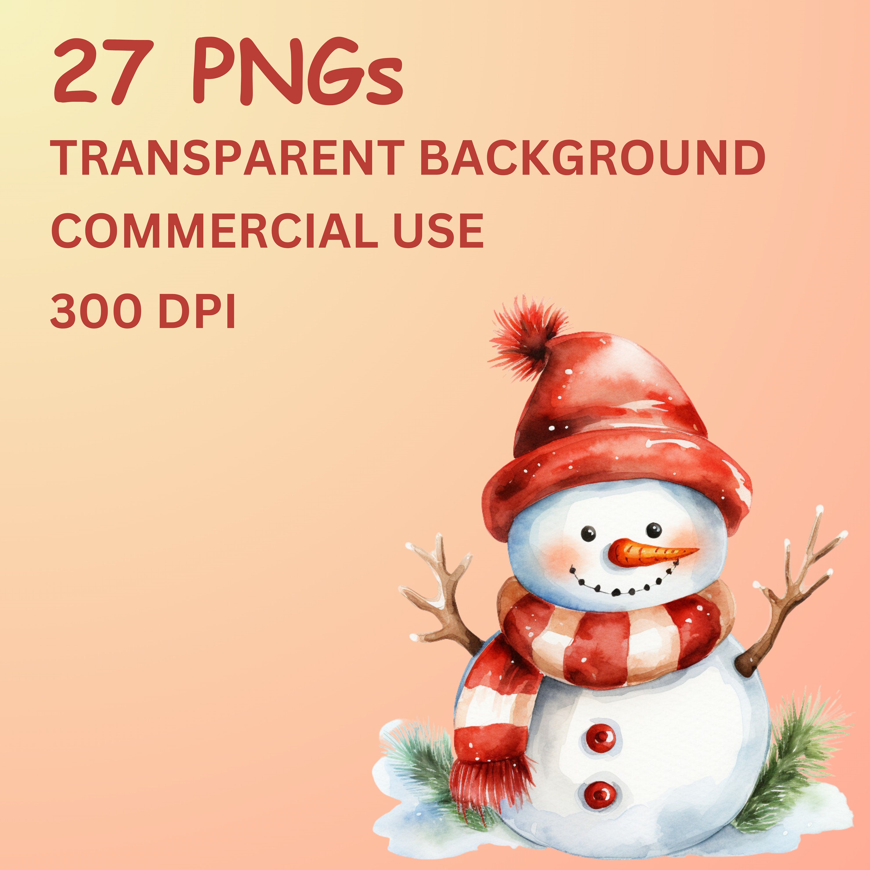 Cute Snowman Clipart Christmas Clip Art Bundle Xmas Clipart - Etsy