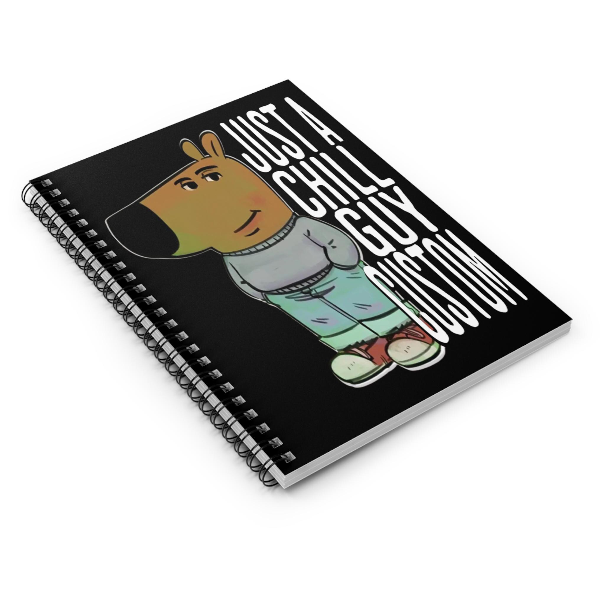 Custom Just A Chill Guy Who Watches Wrestling Notebook Journal Gift ...