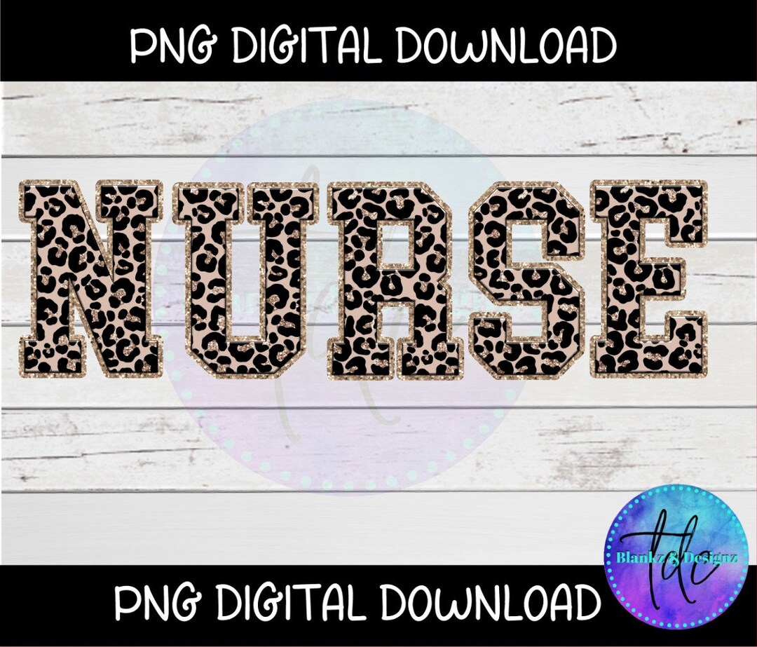 Leopard Nurse RN PNG: Sublimation Design (digital Download) - Etsy