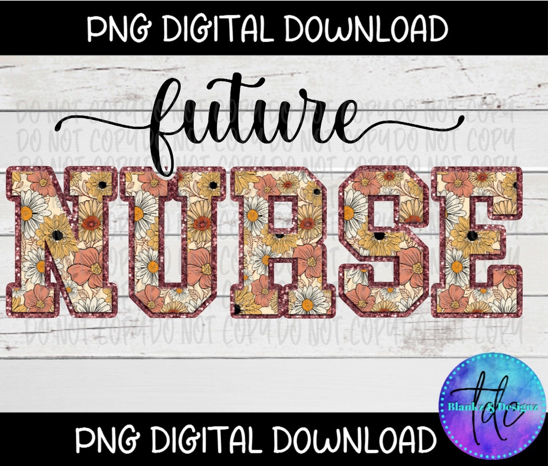 Future Nurse Floral Stethoscope Png Nursing Student Png Nursing School ...