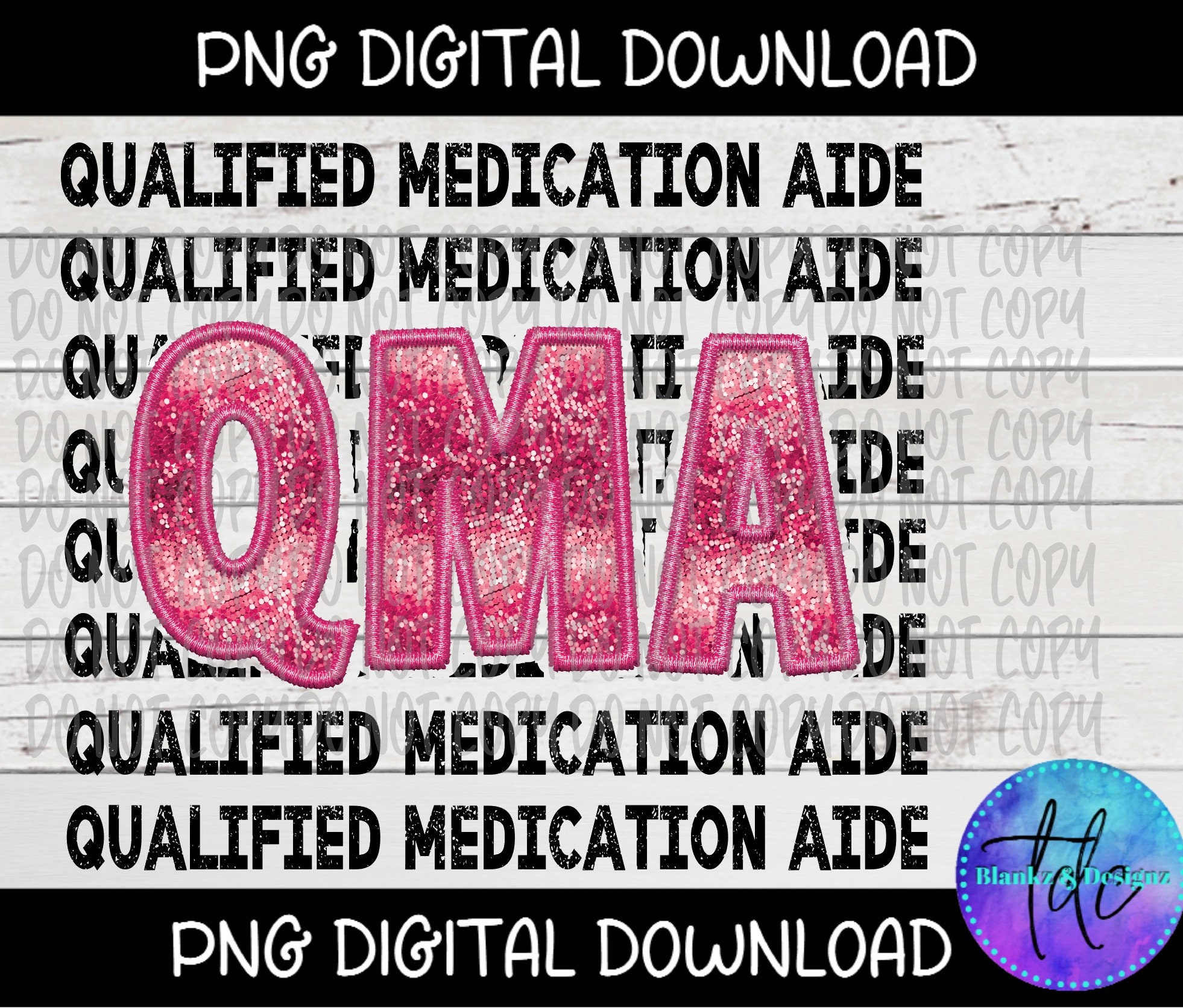 QMA Png, QMA Sublimation Png, Medication Aide Png, QMA Sequin Png - Etsy