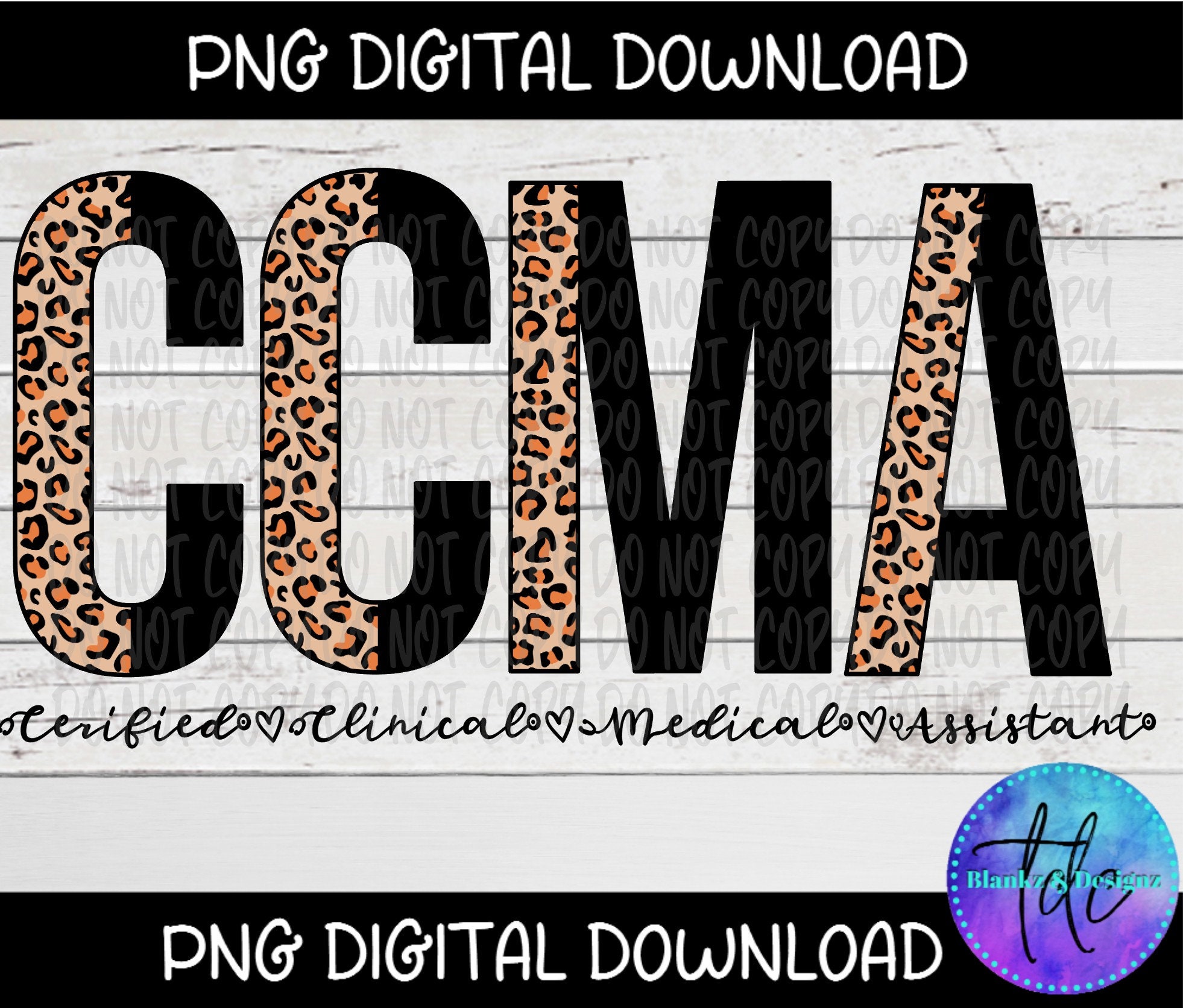 CCMA Medical Assistant Leopard Png, Sublimation, CCMA Png, Leopard Png ...