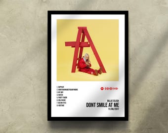 Dont Smile at Me – Billie Eilish Album Poster – Tracklist Wall Art ...