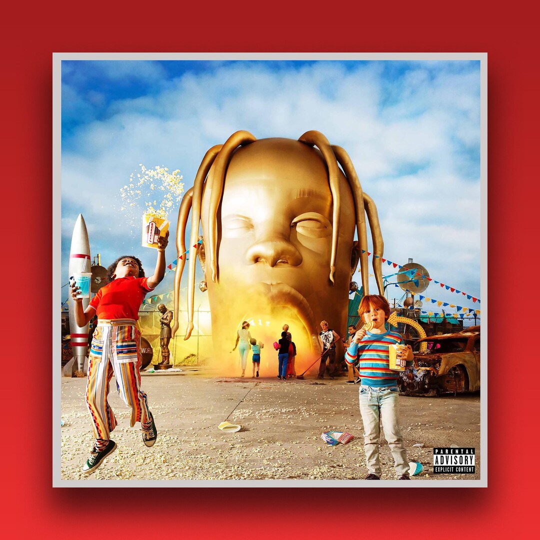 Travis Scott Astroworld Poster - Rap Album Digital Wall Art - 30x30 Cm ...