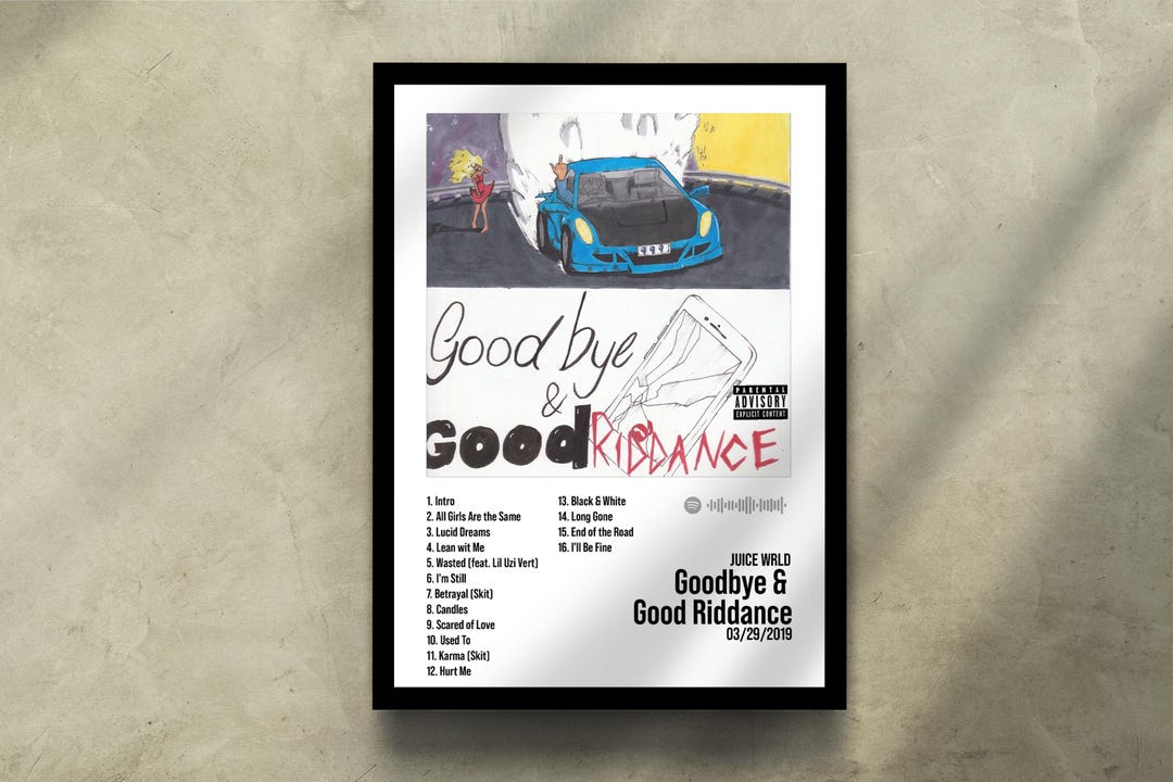 Juice WRLD Poster – Goodbye & Good Riddance Tracklist Wall Art, A4 ...