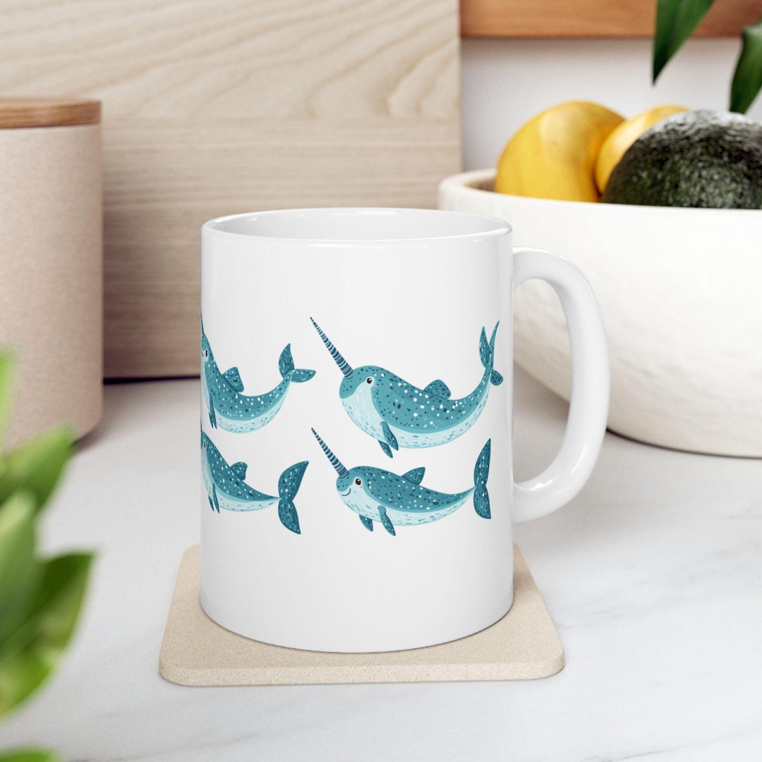 Narwhal Mug, Narwhale, Narwhal Gifted, Narwhal Giftful, Cute Narwhal ...