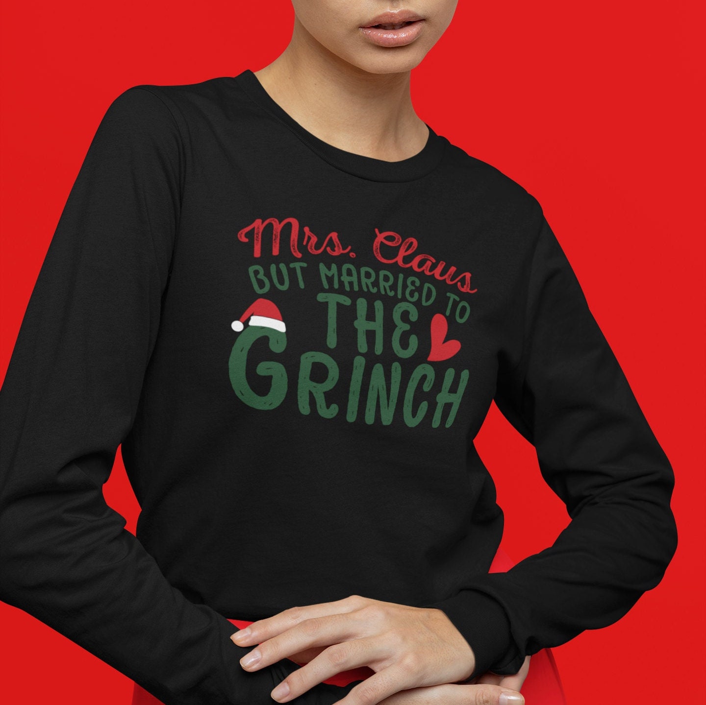 Grinch Long Sleeve Tee Grinch Christmas Grinchmas Clause - Etsy