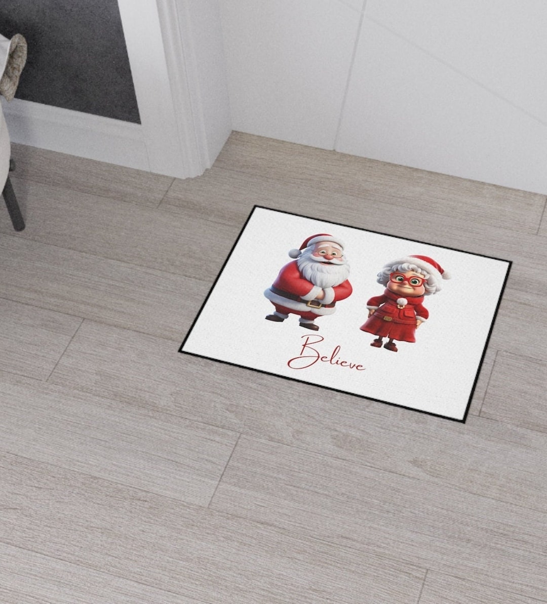 Christmas Floor Mat, Holiday Floor Mat, Christmas Mat, Santa Floor Mat ...