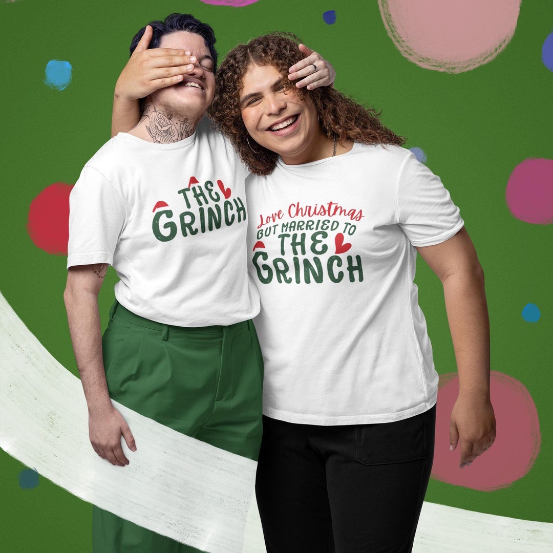 Married to the Grinch Shirts, Grinch Shirt, Couples Funny Christmas ...