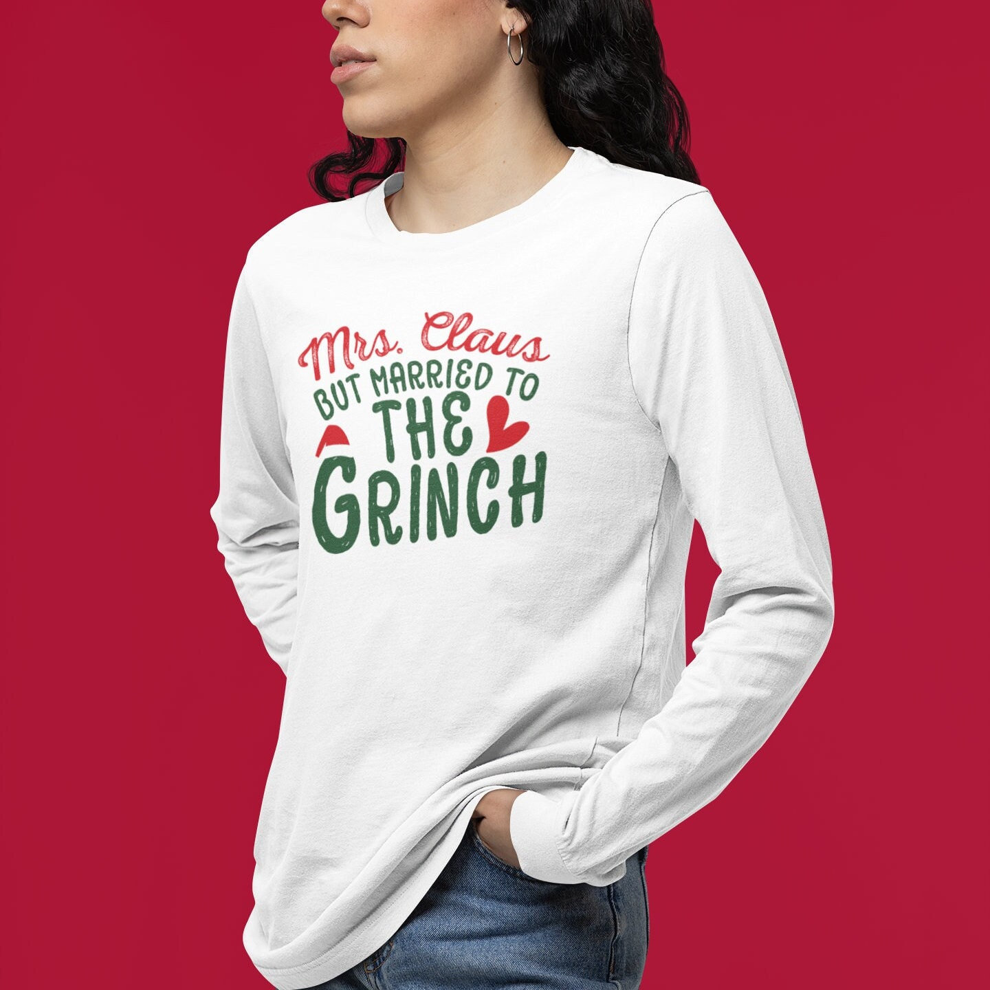 Grinch Long Sleeve Tee Grinch Christmas Grinchmas Clause - Etsy