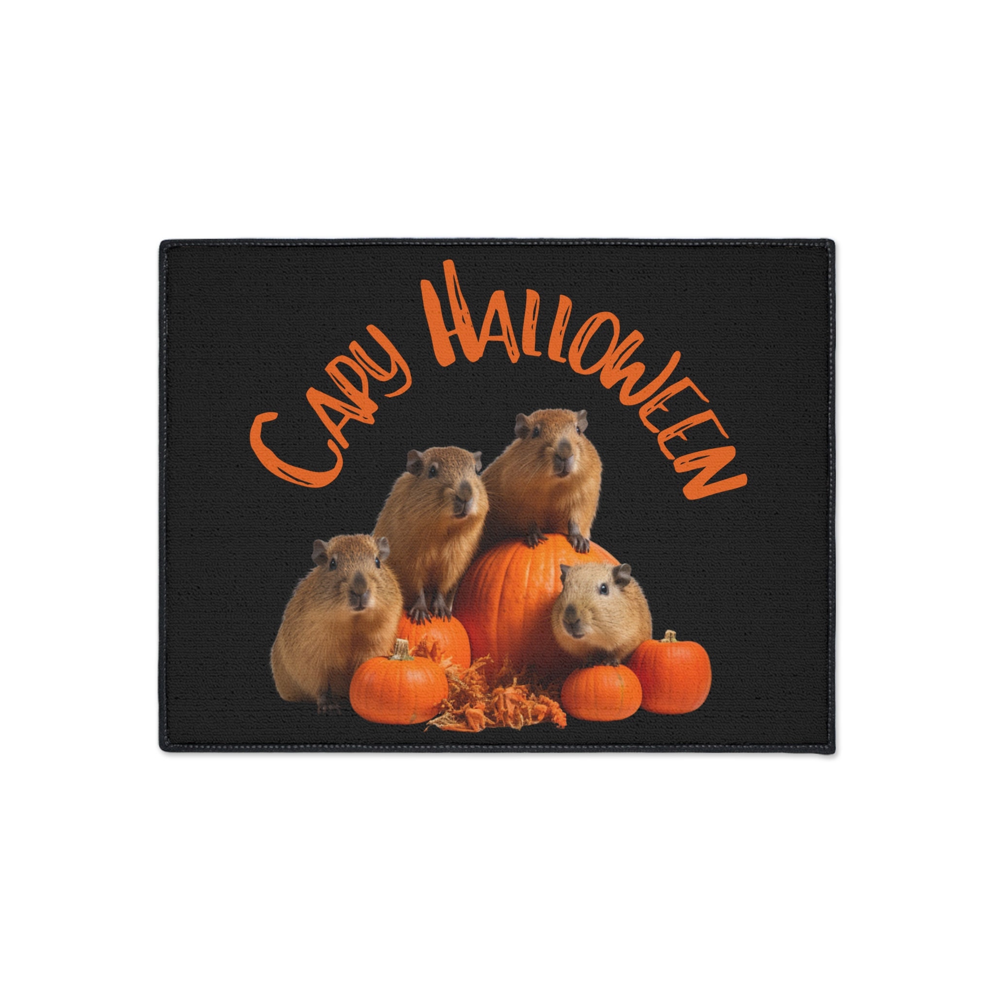 Capybara Halloween Floor Mat, Capybara Halloween Mat, Halloween Floor ...