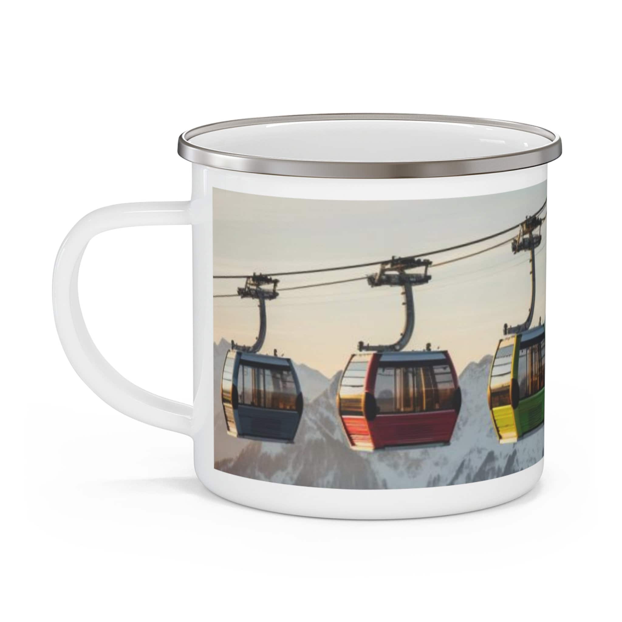 Ski Camp Mug, Ski Mug, Snow Mountain Skier, Skiing Gift Idea, Ski Home ...