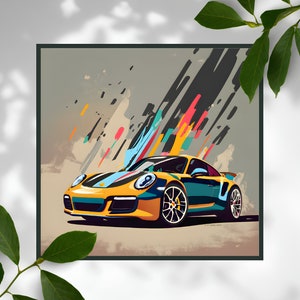 Porsche Poster - Digital Art - Car Poster - Porsche 911 Poster - Car ...