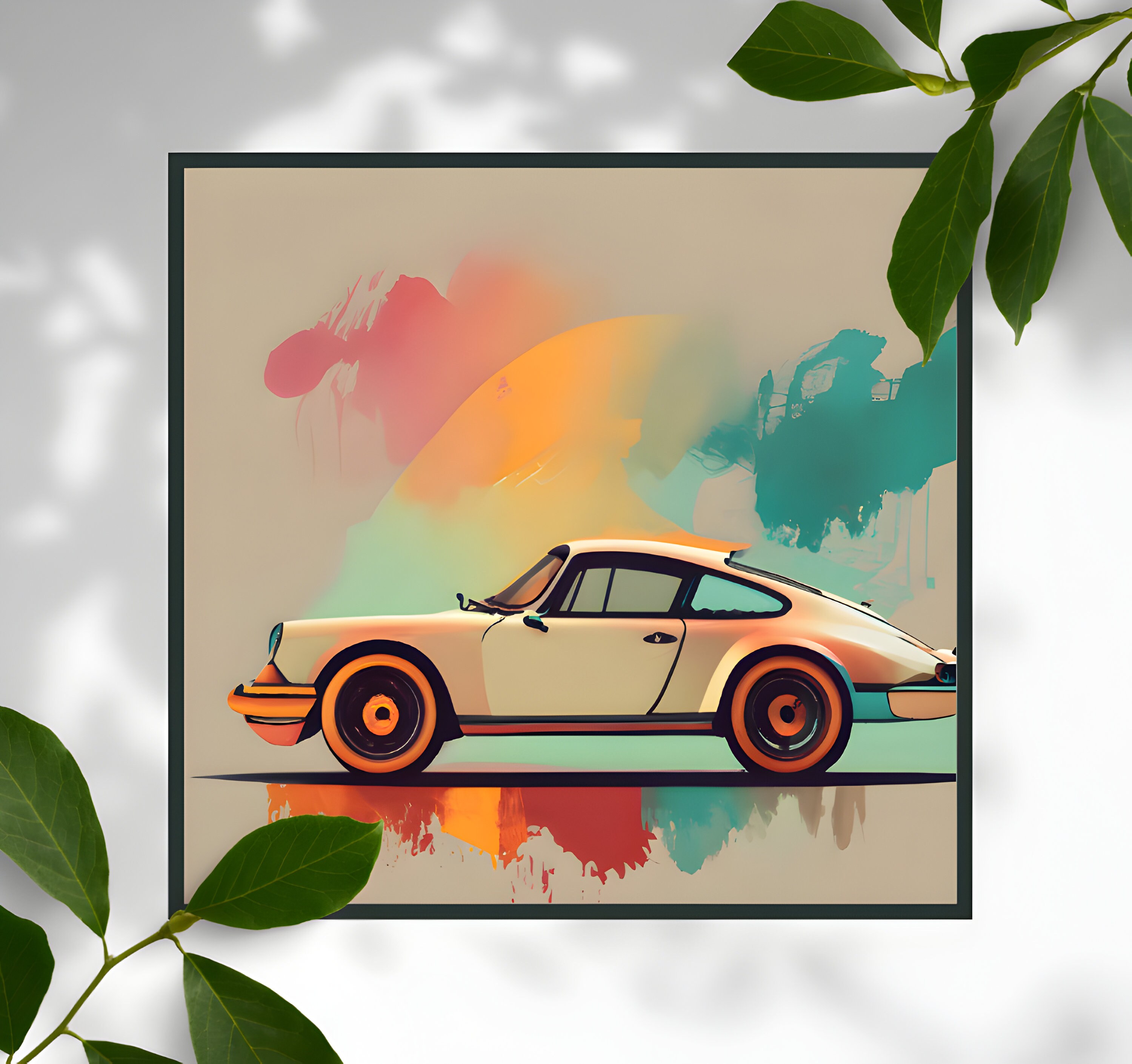 Porsche Poster Digital Art Car Poster Porsche 911 Poster - Etsy