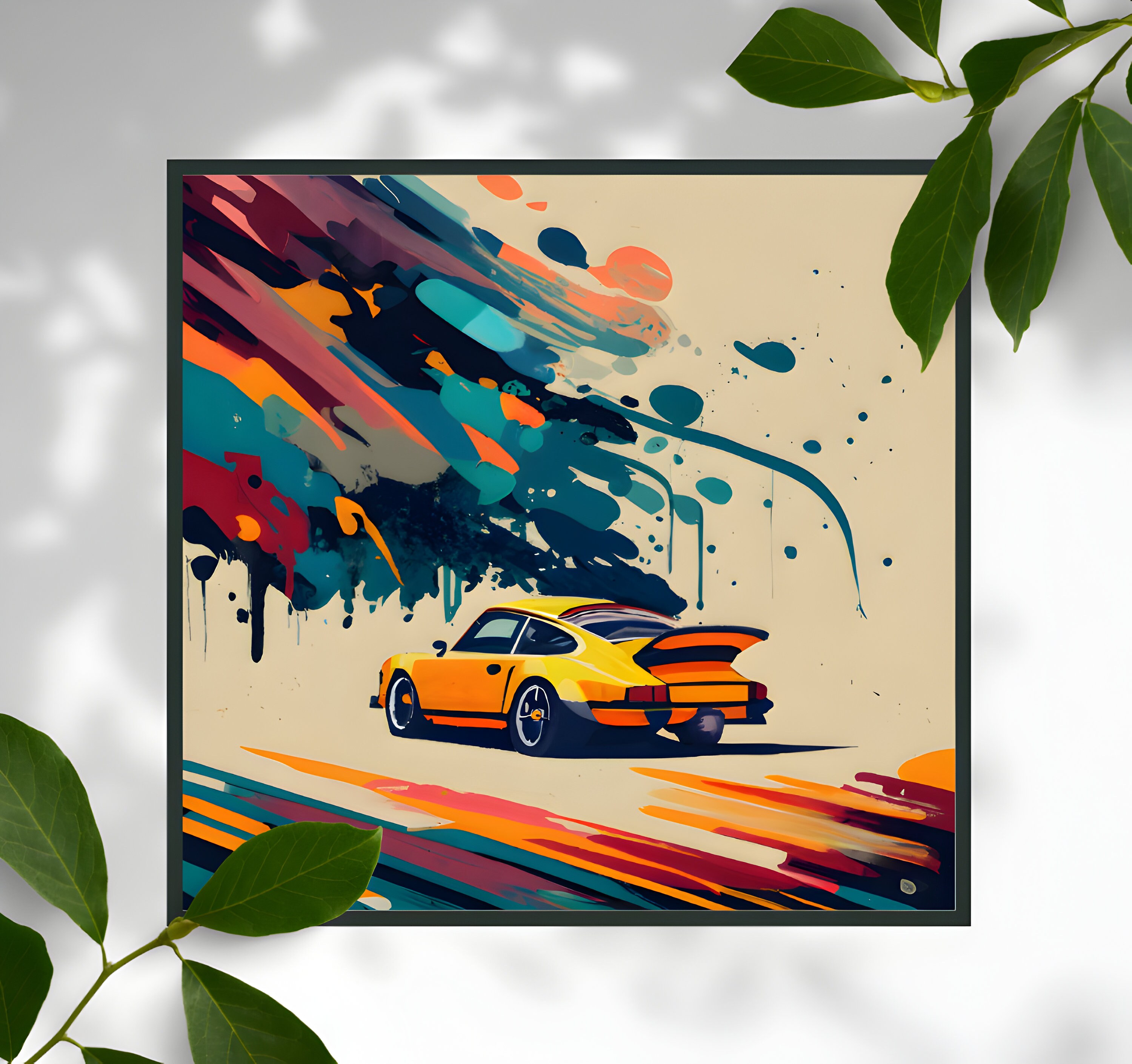 Porsche Poster Digital Art Car Poster Porsche 911 Poster - Etsy