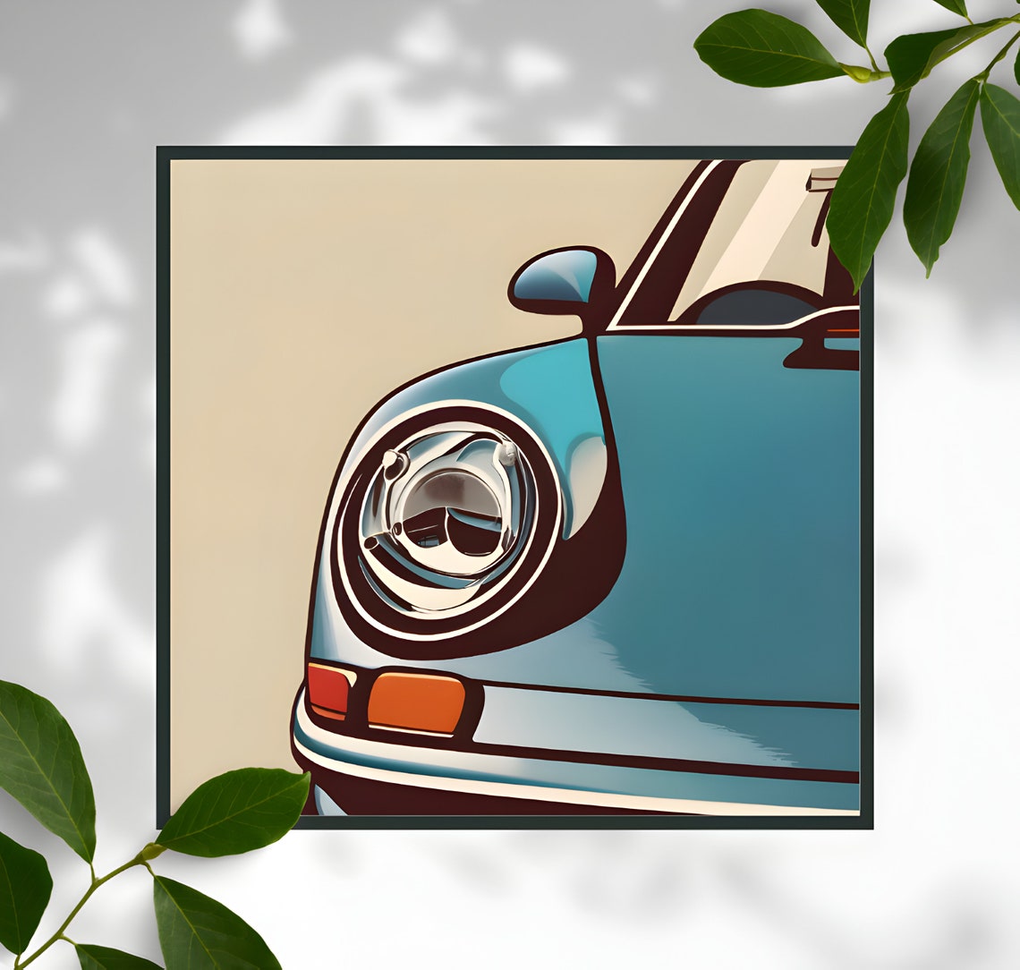 Porsche Poster Digital Art Car Poster Porsche 911 Poster - Etsy
