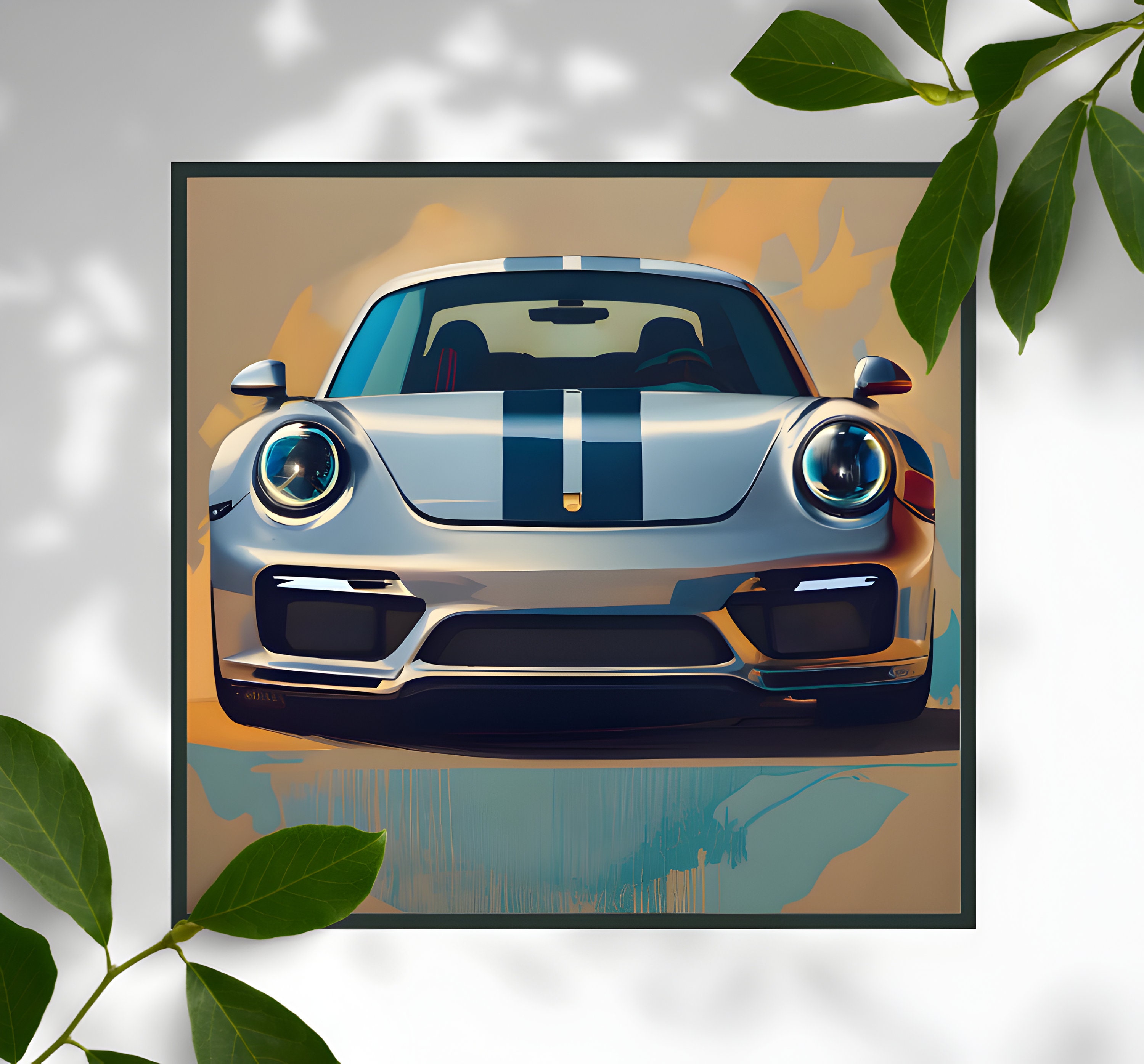 Porsche Poster Digital Art Car Poster Porsche 911 Poster - Etsy