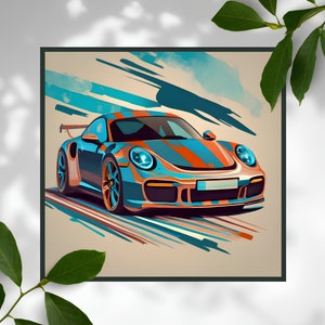 Porsche Poster - Digital Art - Car Poster - Porsche 911 Poster - Car ...