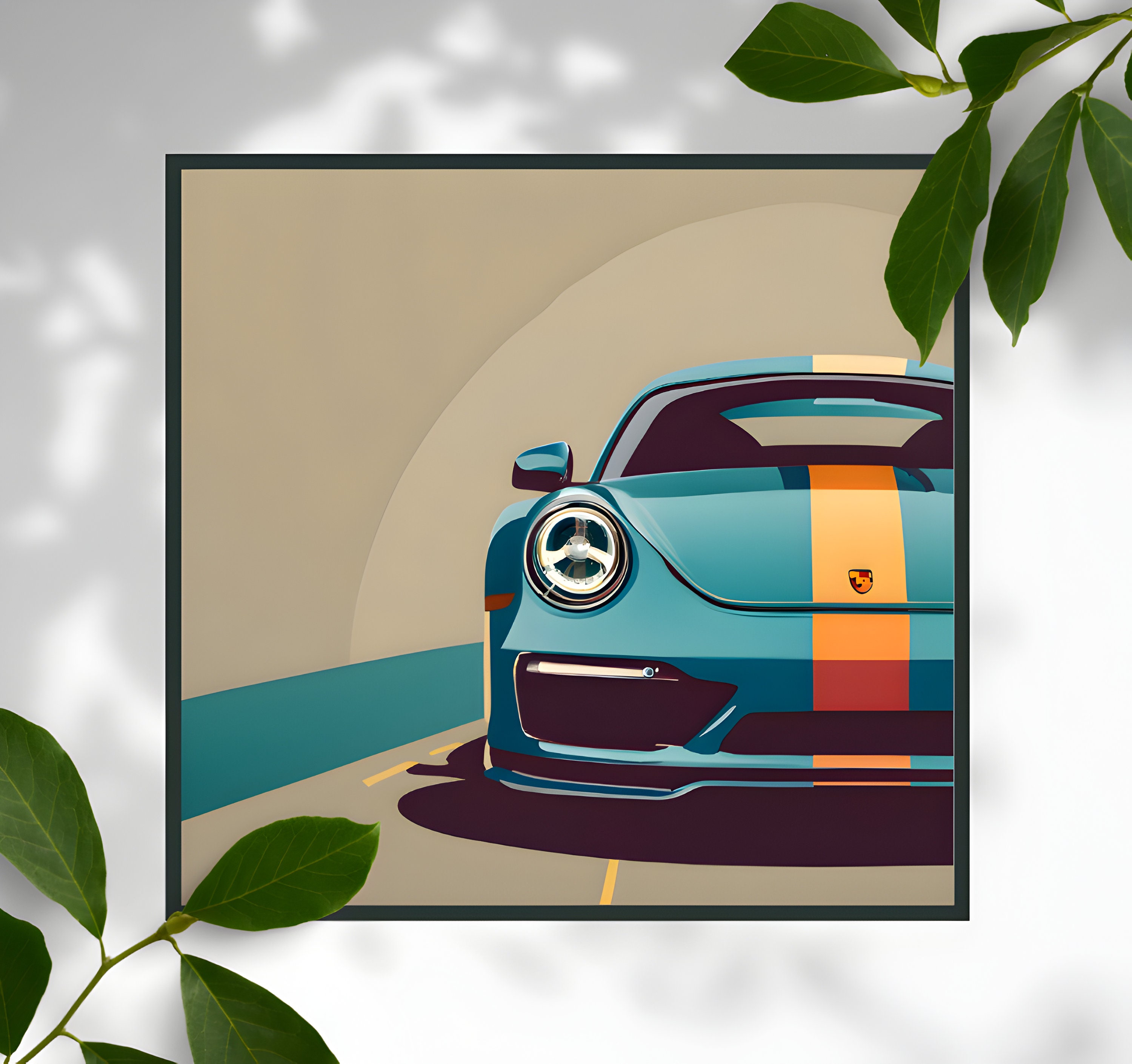 Porsche Poster Digital Art Car Poster Porsche 911 Poster - Etsy