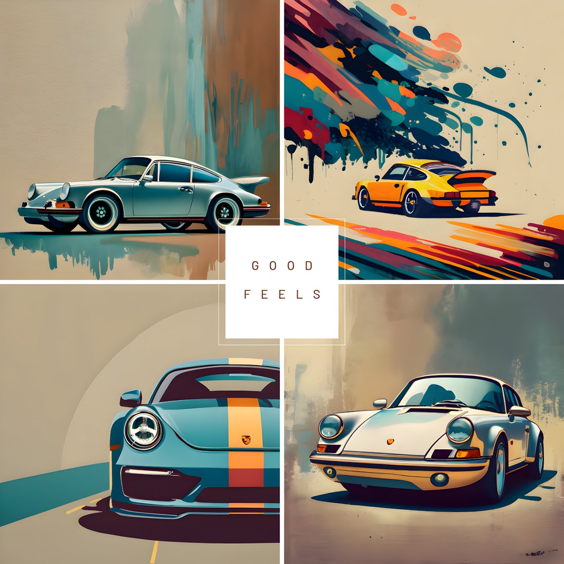 Porsche Poster Digital Art Car Poster Porsche 911 Poster Car Wall Art ...