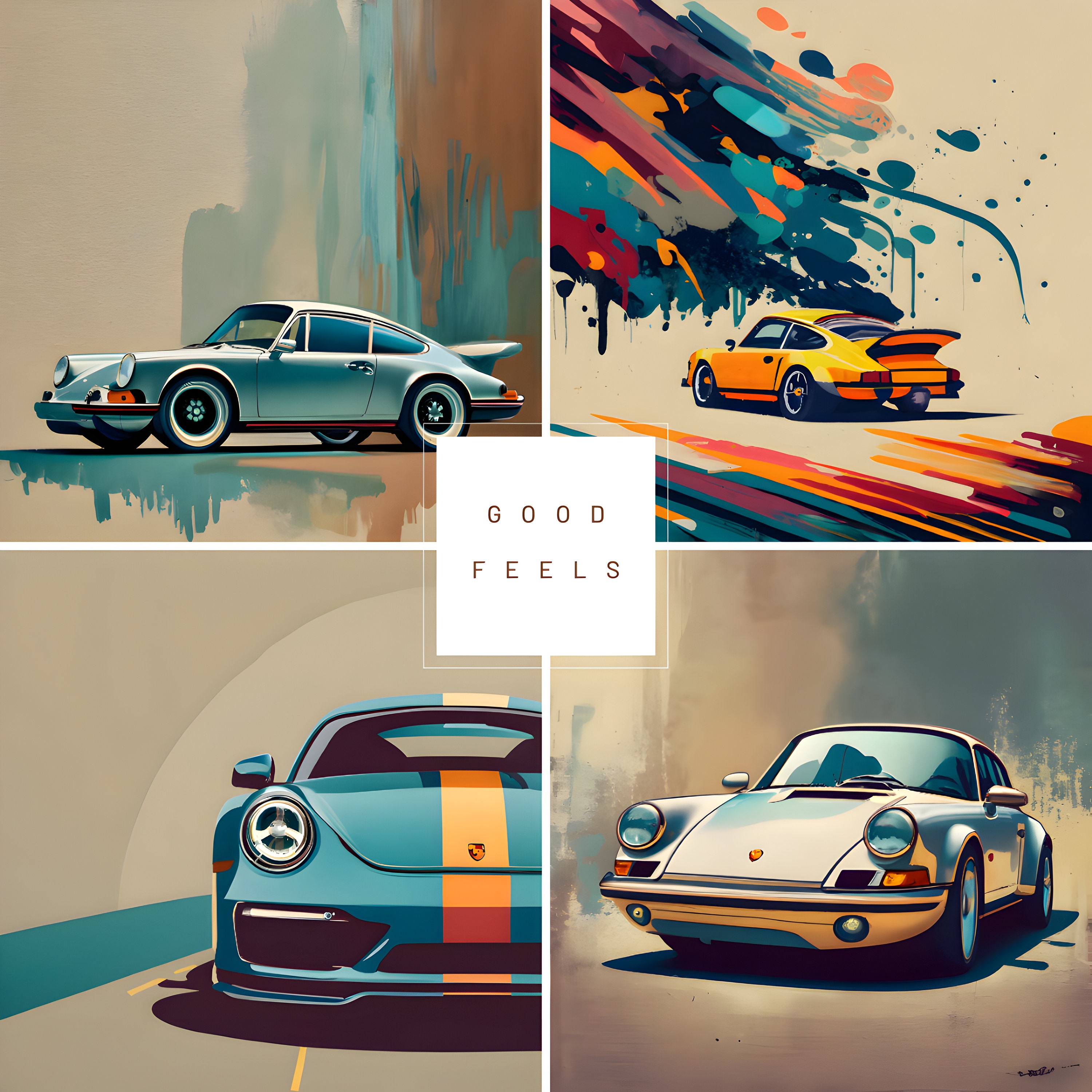 Porsche Poster Digital Art Car Poster Porsche 911 Poster - Etsy